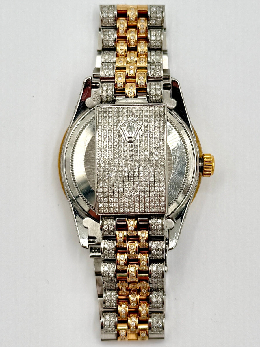 Pre-Owned Rolex Datejust Iced-Out Two-Tone