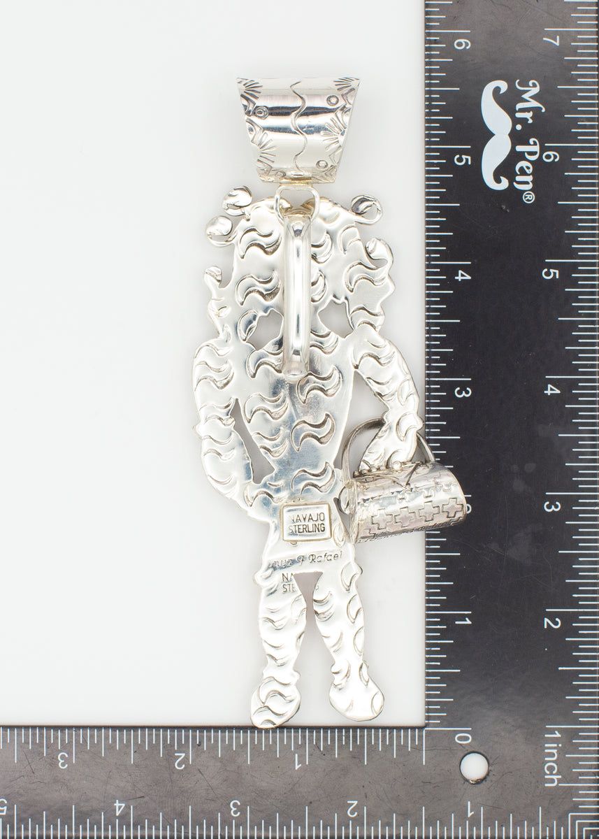 Tonya June Rafael 'Lady June' Multi-Stone Inlay Shepherd's Hook Pendan