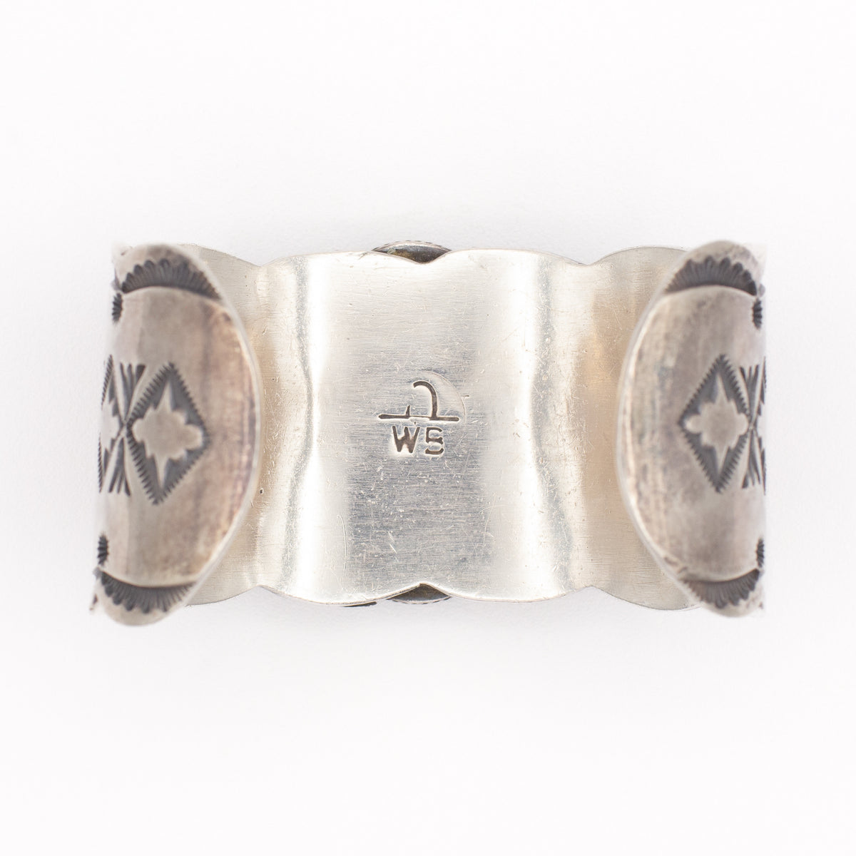 Wilson Begay Navajo Handmade Sterling Silver Natural Turquoise Cuff Br