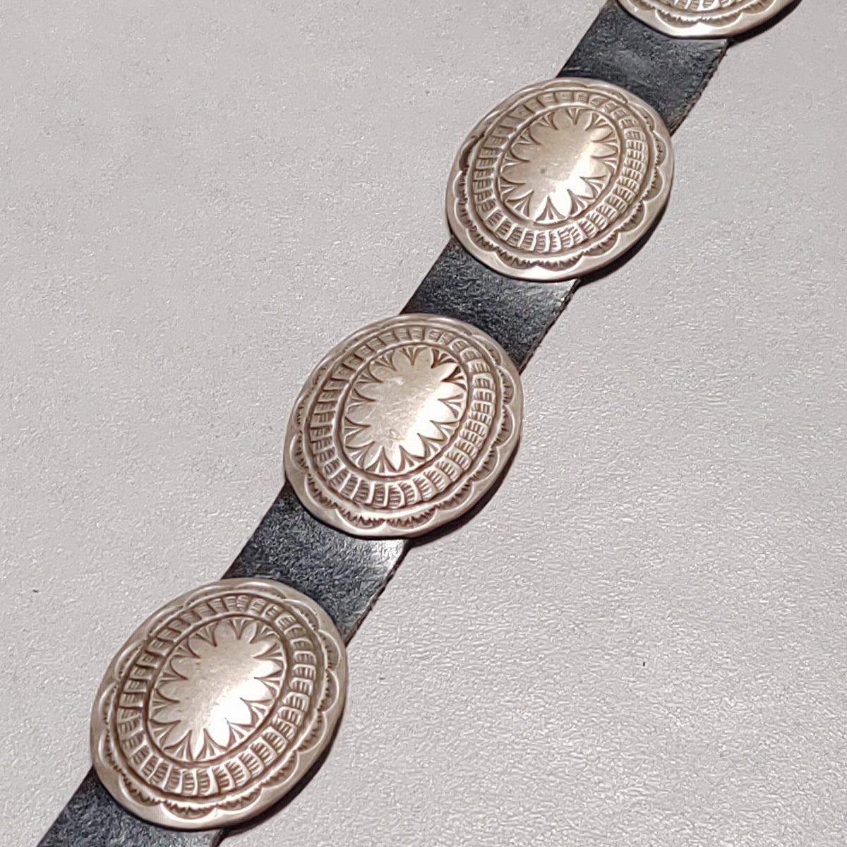 Sterling Silver Navajo Concho Belt