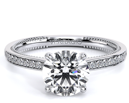 Verragio Collection Accented Diamond Engagement Ring Lab Grown Center